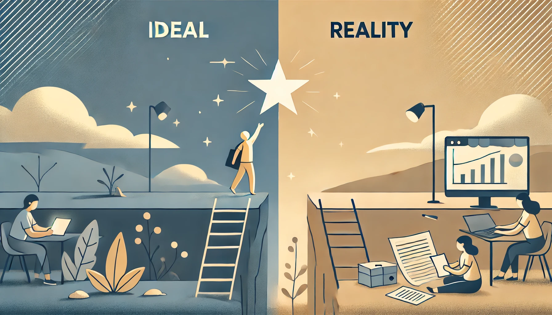 他人の人生に自己投影をやめたい！理想と現実のギャップを埋める方法 | 人生リスタートガイド